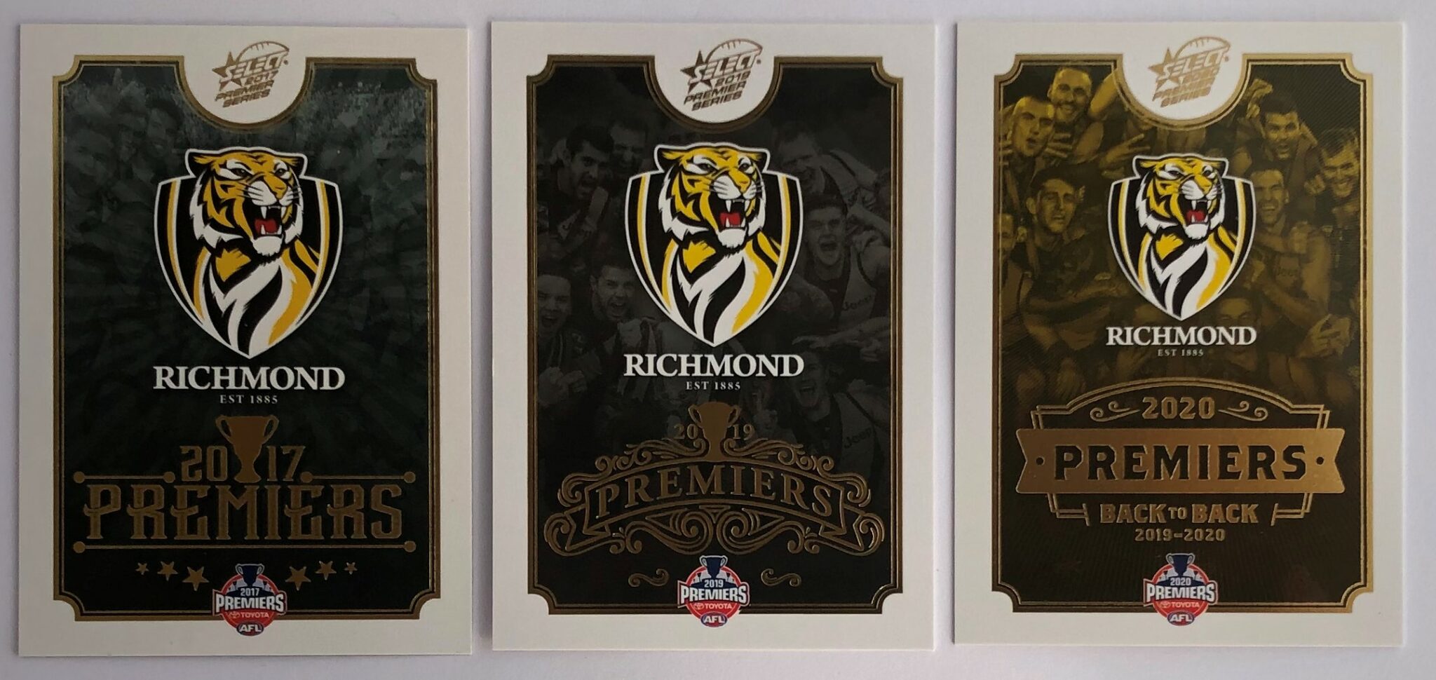 2017, 2019 & 2020 AFL Select Richmond Premiers cards: Checklist ...