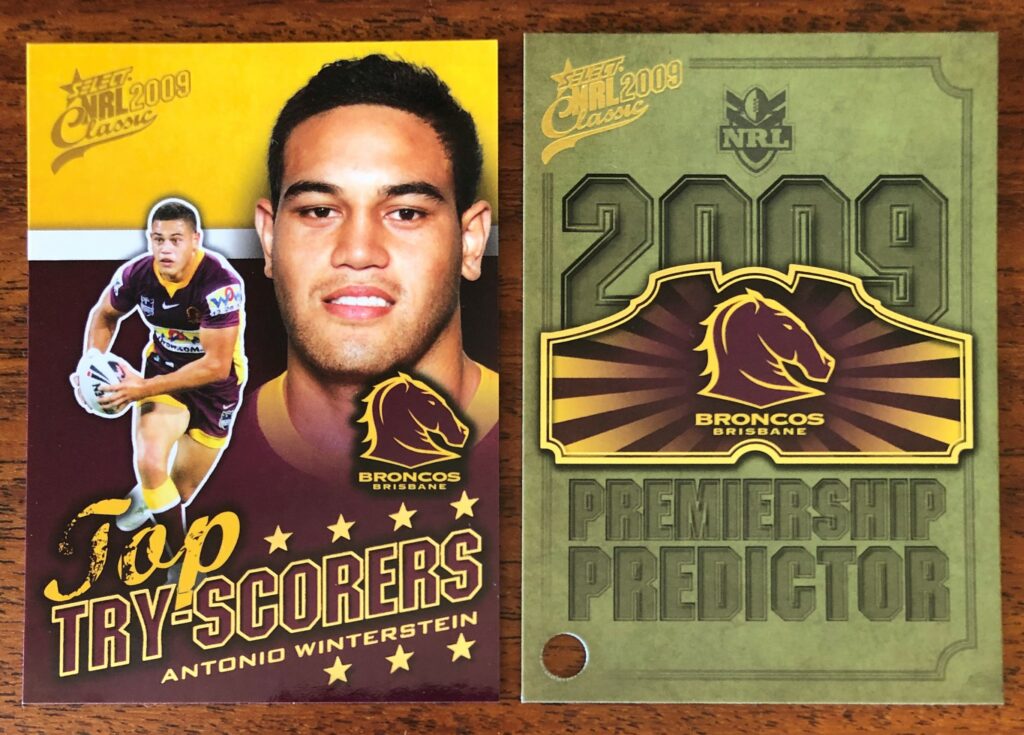 2009 Select Classic Top Try Scorers, Antonio Winterstein and redeemed ...